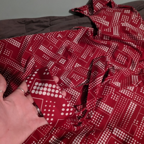 Dior | Dresses | Christian Dior Vintage Red Polka Dot Robe | Poshmark